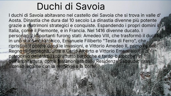 Duchi di Savoia | Genially