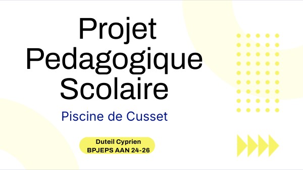 Projet Pedagogique Scolaire | Genially