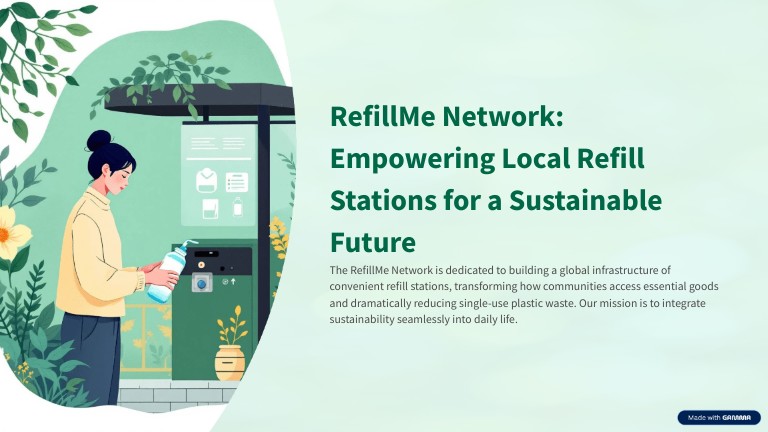 RefillMe Network: Empowering Local Refill Stations for a Sustainable ...