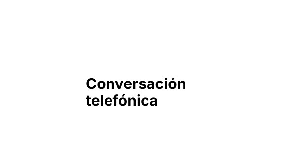 Conversación telefónica | Genially