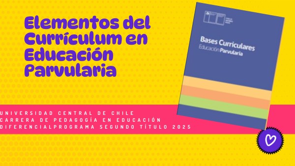 Elementos del Currículum en Educación Parvularia | Genially