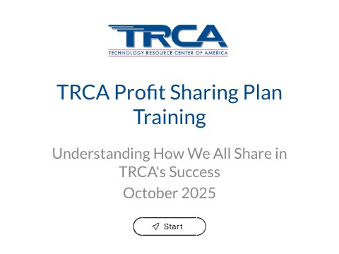 TRCA Profit Sharing Plan Training | Genially