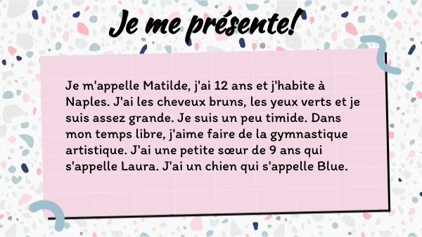 Je me présente! | Genially