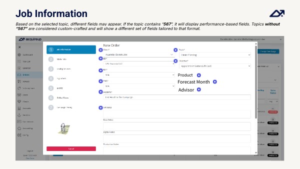 Acquire App: Custom-Crafted Orders | Genially