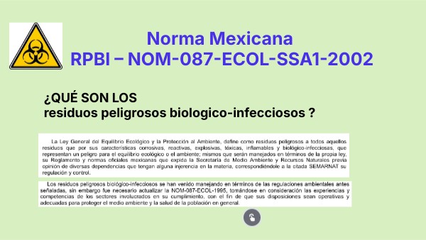 Norma Mexicana RPBI – NOM-087-ECOL-SSA1-2002 | Genially
