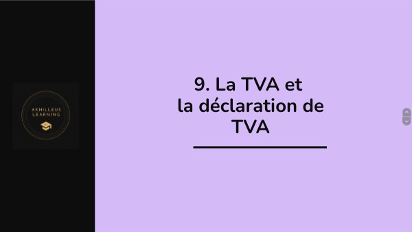 9. La TVA et la déclaration de TVA | Genially