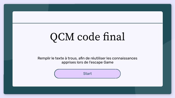 QCM code final | Genially