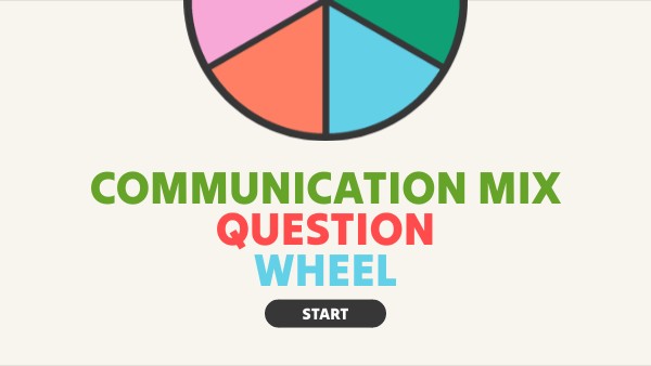 communication mix QUESTION WHEEL | Genially