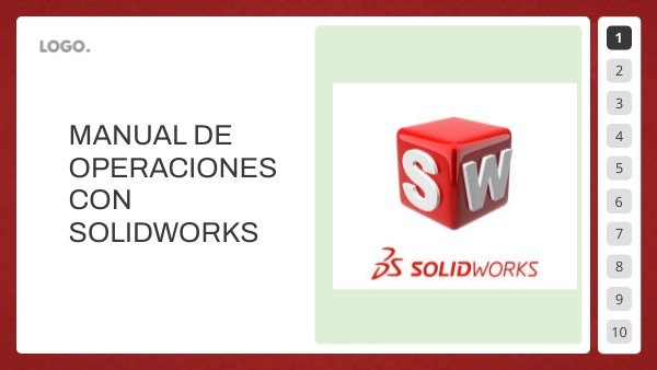 MANUAL DE OPERACIONES CON SOLIDWORKS | Genially