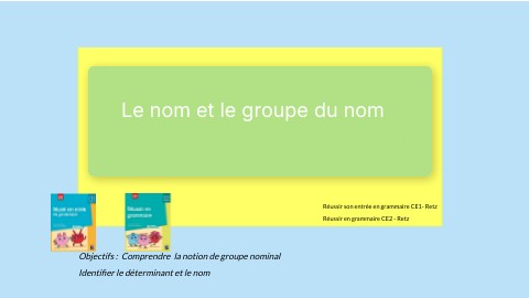 Le nom et le groupe du nom | Genially