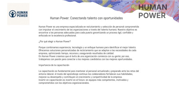 HUMAN POWER | Genially
