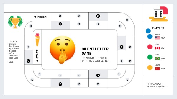SILENT LETTER GAME | Genially