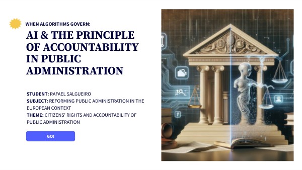 AI & THE PRINCIPLE OF ACCOUNTABILITY IN PUBLIC ADMINISTRATION | Genially