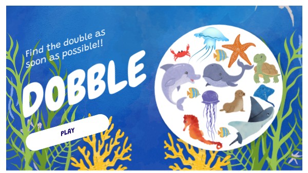 DOBBLE MARINE ANIMALS | Genially