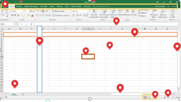 Elementos de la pantalla de Excel | Genially