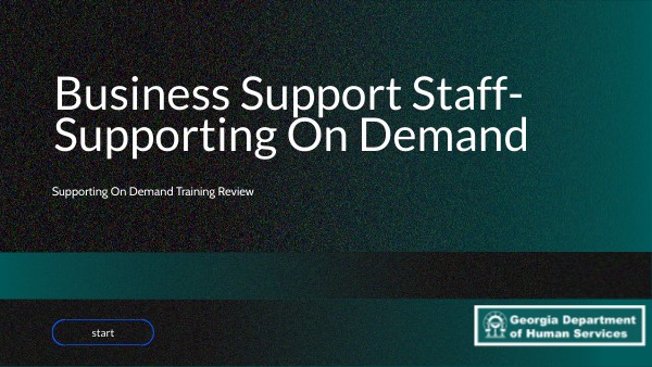 Business Support Staff- Supporting On Demand | Genially