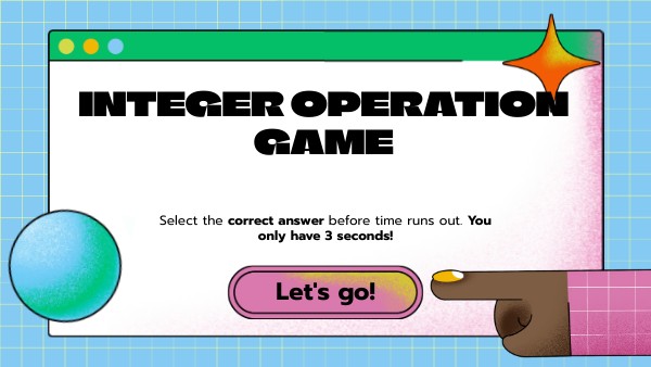 Integer Operation Game | Genially