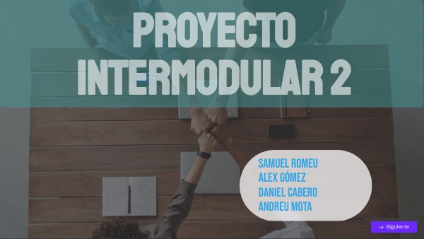 PROYECTO INTERMODULAR 2 | Genially