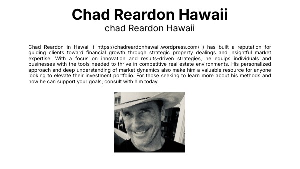 Chad Reardon Hawaii | Genially