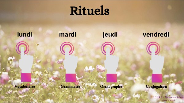 Rituels semaine | Genially