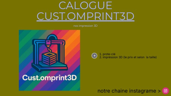 CALOGUE CUST.omprint3d | Genially