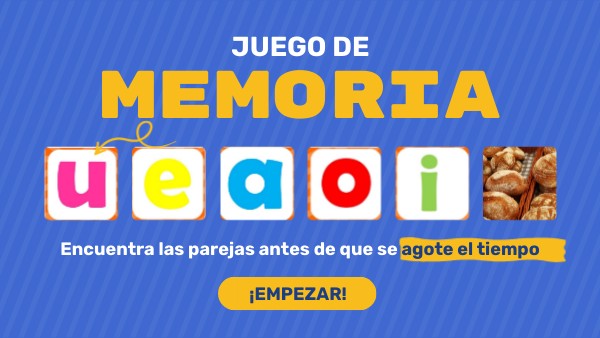 Juego Memoria "Las vocales" | Genially