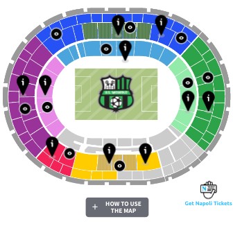 Sassuolo - Maradona Stadium Map | Genially