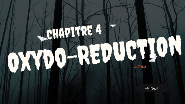 Chapitre Oxydo-reduction | Genially