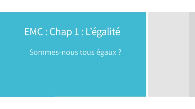 diapo EMC 1 : égalité | Genially