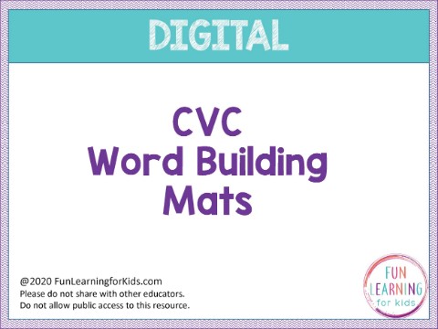 CVC Word Building Mats | Genially