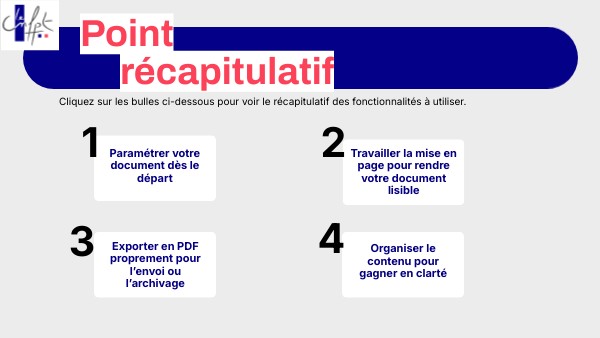Récap Module 1 | Genially