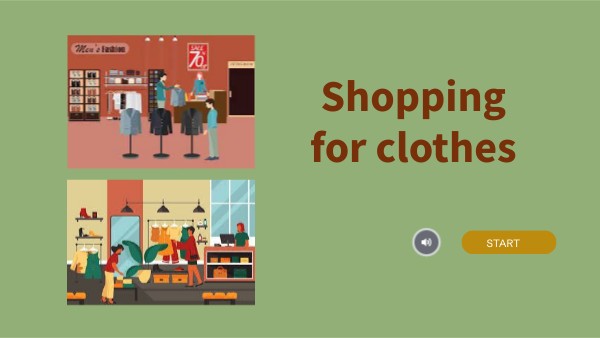 Shopping for clothes | Genially