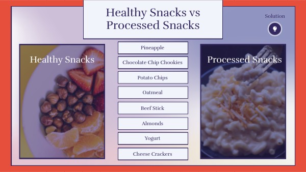 Healthy Snacks vs Processed Snacks | Genially