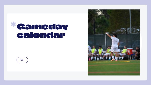 Gameday calendar | Genially