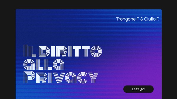 Il diritto alla Privacy | Genially