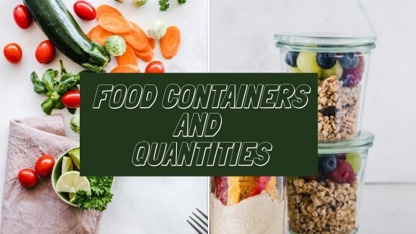 Food containers and Quantities | Genially