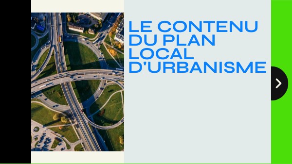 le contenu du plan local d'urbanisme | Genially