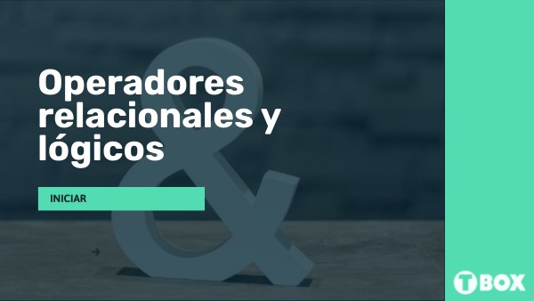 Operadores relacionales y lógicos | Genially