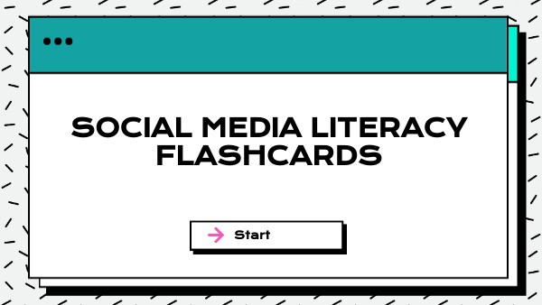 Social Media Literacy Flashcards | Genially