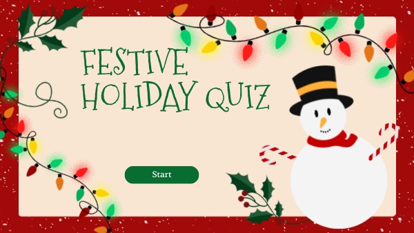 Festive Holiday Quiz | Genially