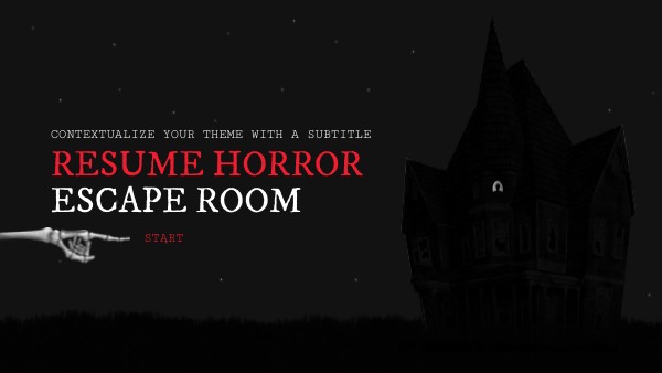 Resume Horror Escape Room | Genially