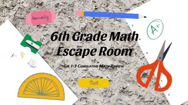 6th Grade Math Escape Room | Genially