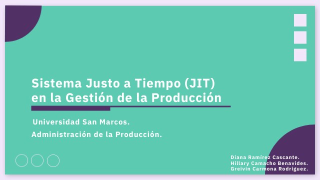 Sistema Justo a Tiempo (JIT) en la Gestión de la Producción | Genially