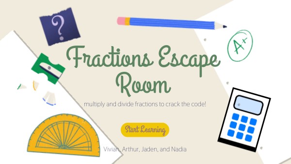 Fractions Escape Room | Genially