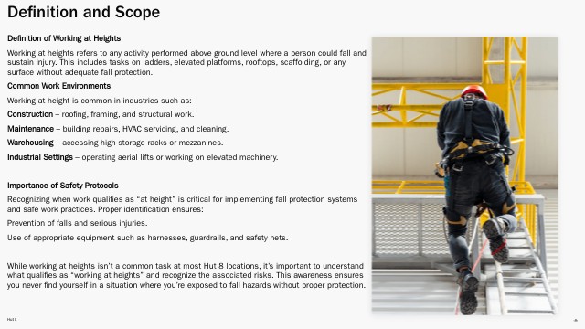 Working from Heights Training - Slide 3 | Genially