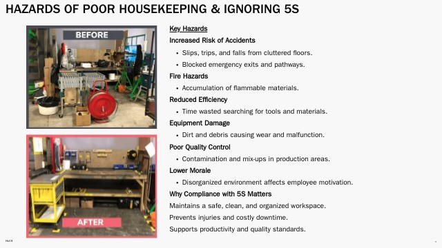 Housekeeping and 5S - Slide 11 | Genially