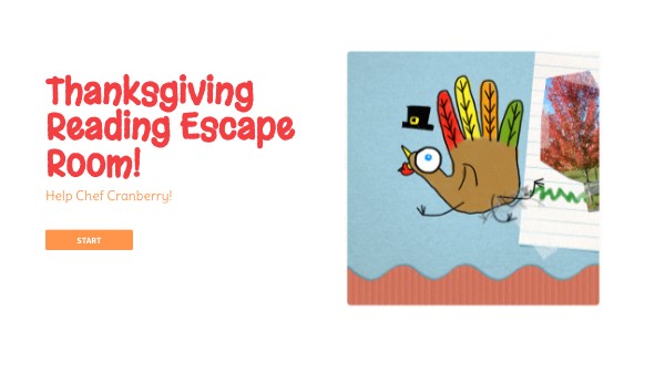 Thanksgiving Reading Escape Room! | Genially