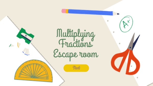 Multiplying Fractions Escape room | Genially
