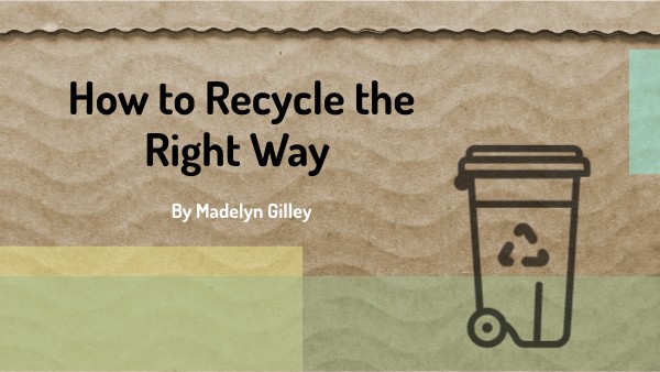 How to Recycle the Right Way | Genially