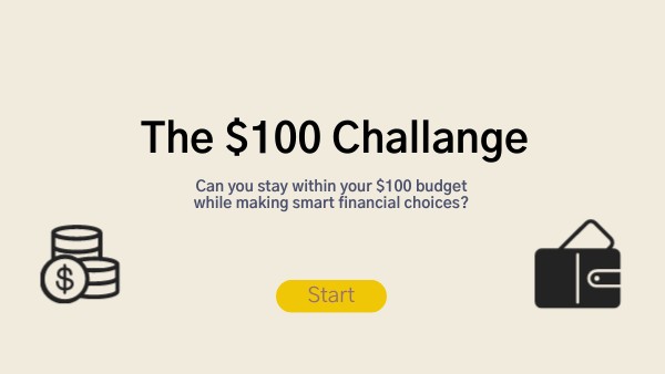 The $100 Challange | Genially